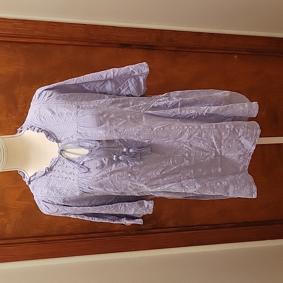 Gigio | Tops | Gigio Usa Light Purple Oversized Top With Ruffle ...